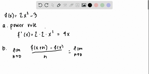 SOLVED:Find a formula for the derivative using the power rule. Confirm ...