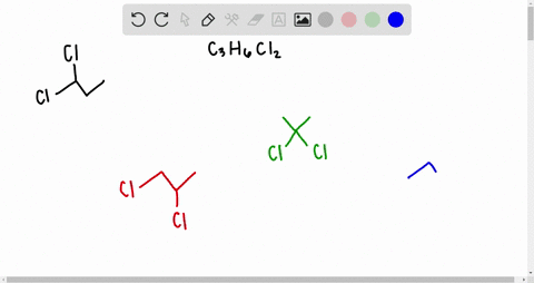 SOLVED:Draw structural formulas for possible isomers of dichlorinated ...