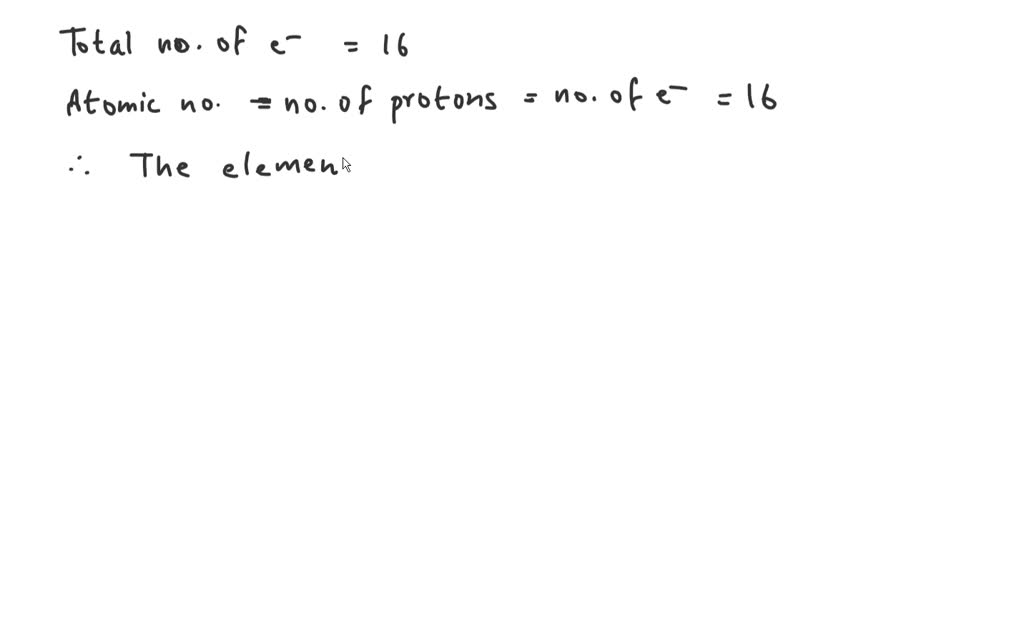 SOLVED:An atom of a certain element has 16 electrons. Consulting only ...