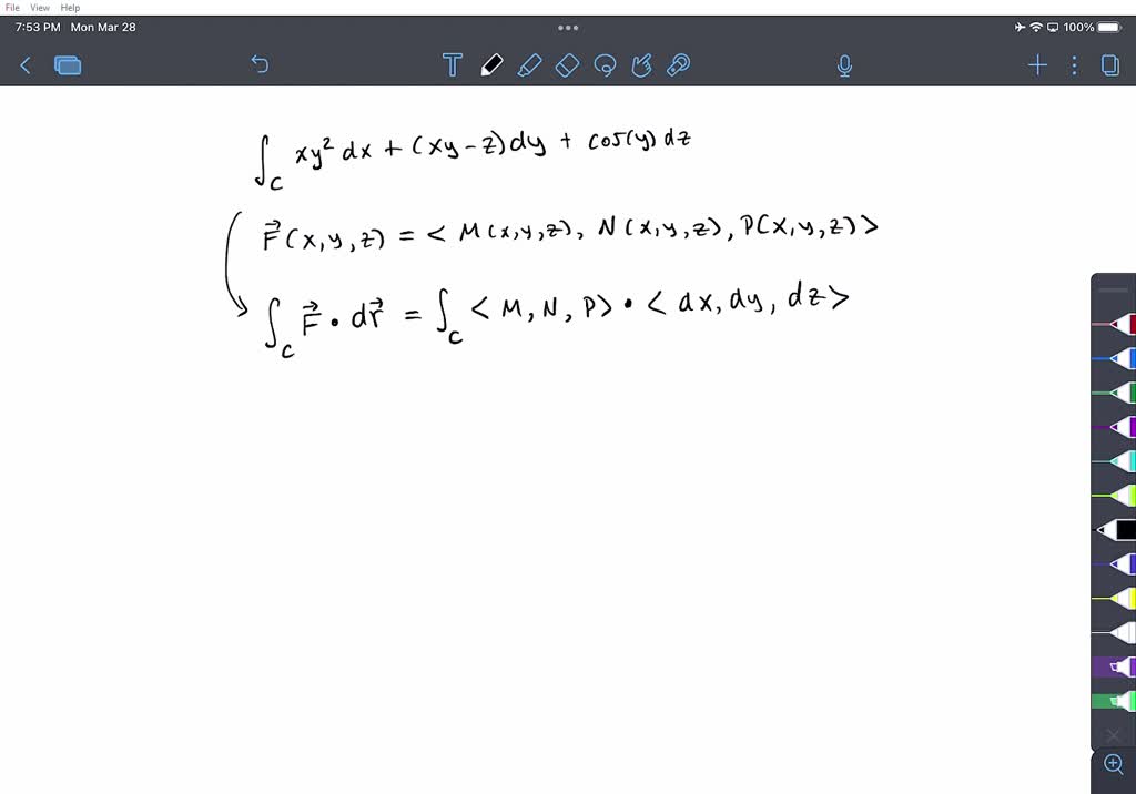Let F: ℝ^3 →ℝ^3 be the vector field defined by the formula F(x, y, z)=(e^x y z+e^y z+e^z y, e^y ...