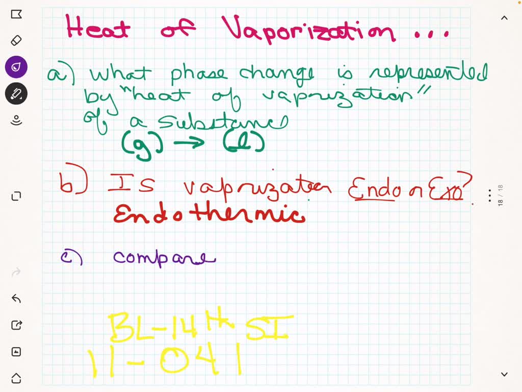 SOLVED:(a) What phase change is represented by the "heat of ...