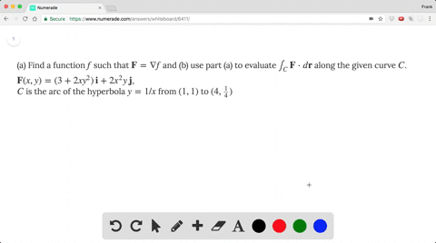 SOLVED:The figure shows the vector field \textbf{F}(x, y) = \langle 2xy ...