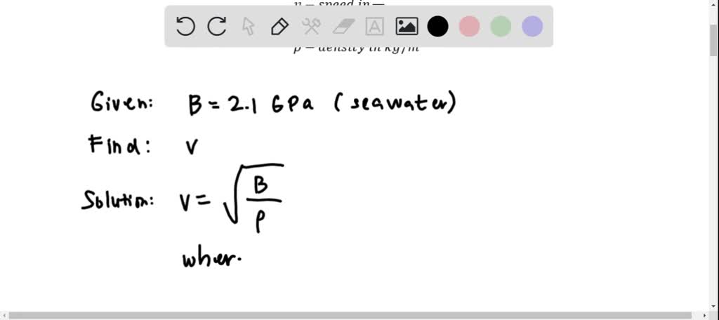 SOLVED:An explosion under the ocean creates a compression wave. Given ...