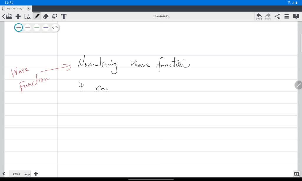 Solved Explain In Words What Is Meant By Normalization Of A Wave Function