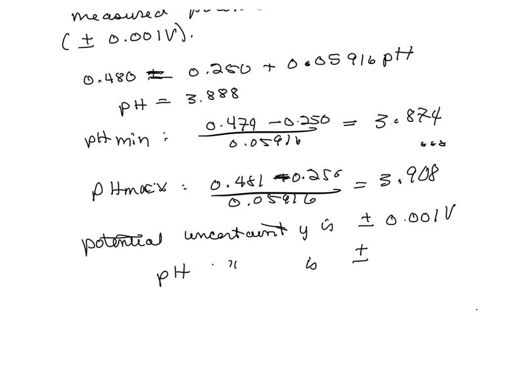 The measurement of pH using a glass electrode obeys the Nernst equation ...