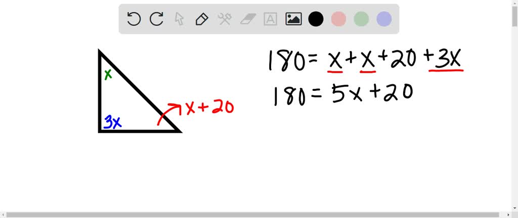 SOLVED:The angles in a triangle are such that one angle is 20^∘ more than the smallest angle ...