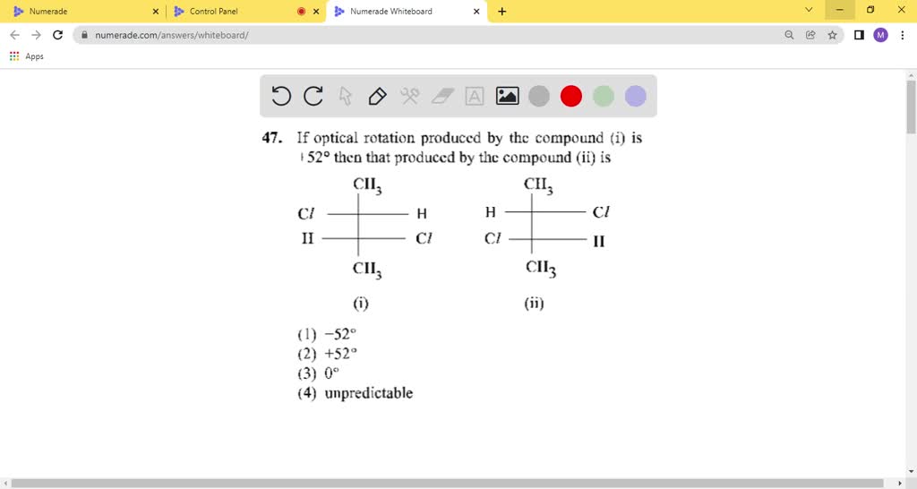 SOLVED:Predict the value for the specific rotation of the following ...