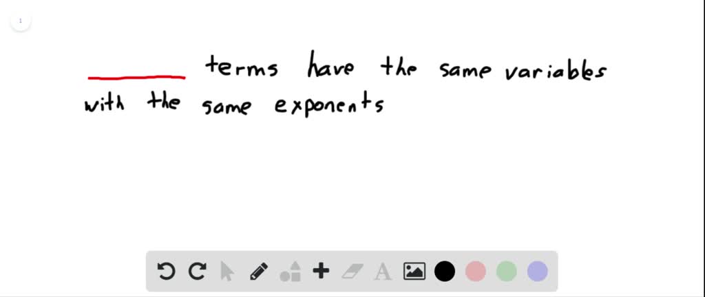 SOLVED Terms Have The Same Variables With The Same Exponents 