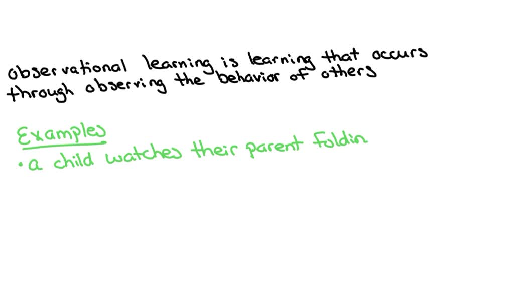 SOLVED:What are the four processes involved in observational learning?