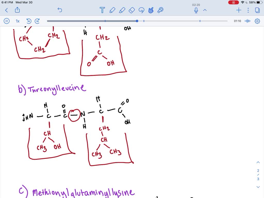 SOLVED:Draw the structure for each of the following peptides, and give the three-letter and one ...