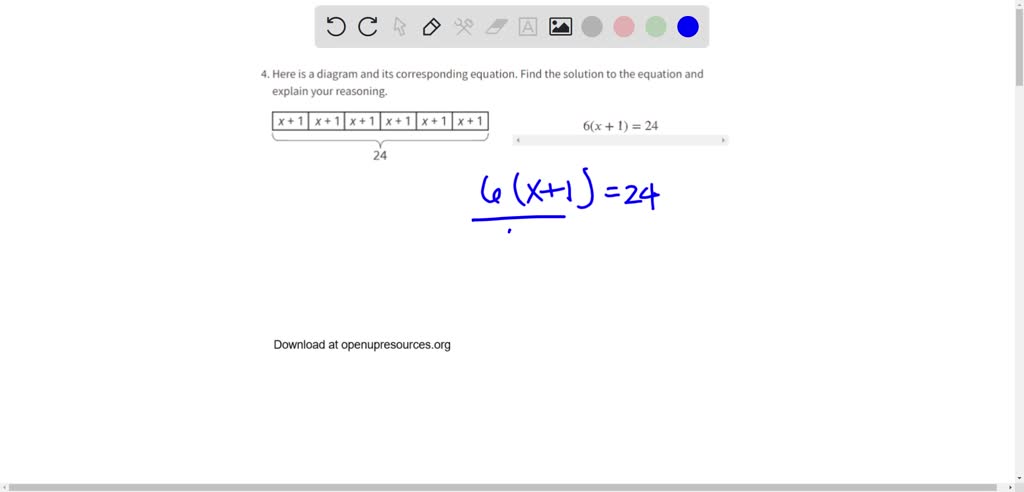 Solved Here Is A Diagram And Its Corresponding Equation Find The Solution To The Equation And