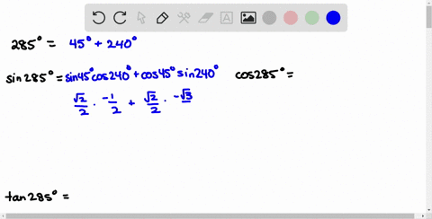 SOLVED:In Exercises 13-28, find the exact values of the sine, cosine, and tangent of the angle ...
