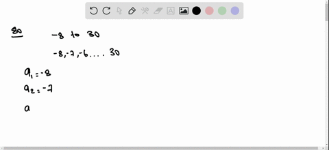 SOLVED:Find the sum of all the integers from -8 to 30.