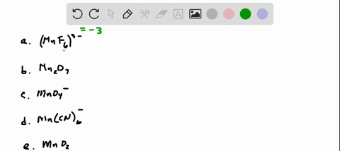 SOLVED:Determine the oxidation number of Mn in each of thes species. (a ...