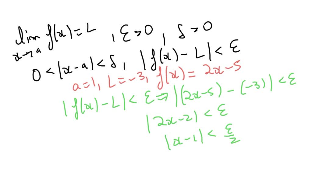 SOLVED:Prove the statement using the varepsilon, δ definition of a limit and illustrate with a ...