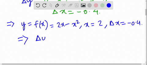SOLVED:19-22 Compute Δy and dy for the given values of x and d x=Δx ...