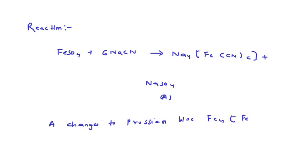SOLVED:The compound formed in the positive test for nitrogen with the ...
