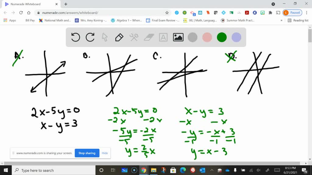 SOLVED:Matching a System with Its Graph In Exercises 31-34, match the system of linear equations ...