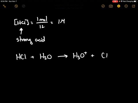 ⏩SOLVED:Suppose 1 mole of hydrochloric acid, HCl, is dissolved in 1 ...