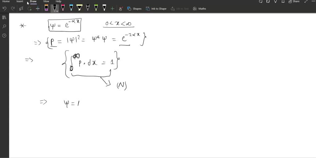 Solved What Do You Mean By Normalization Of A Wave Function