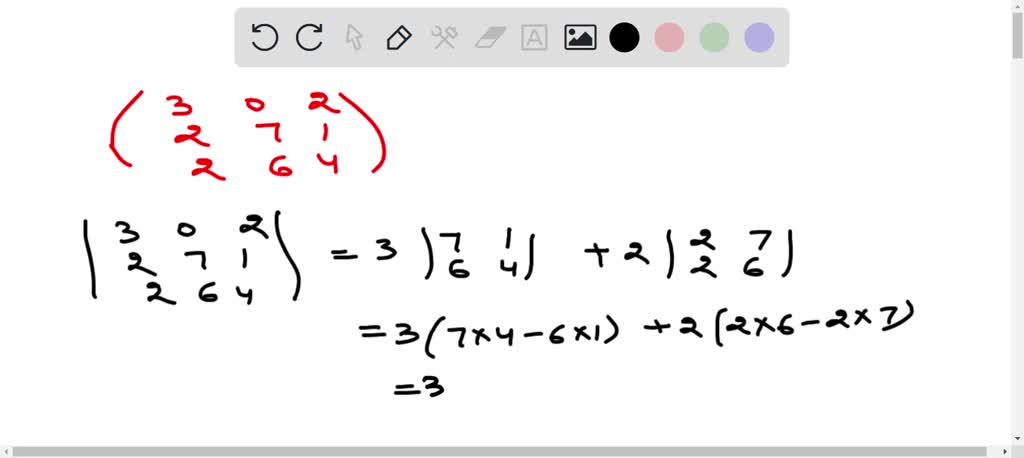 SOLVED: 4. Calculate the following determinant using the cofactor ...