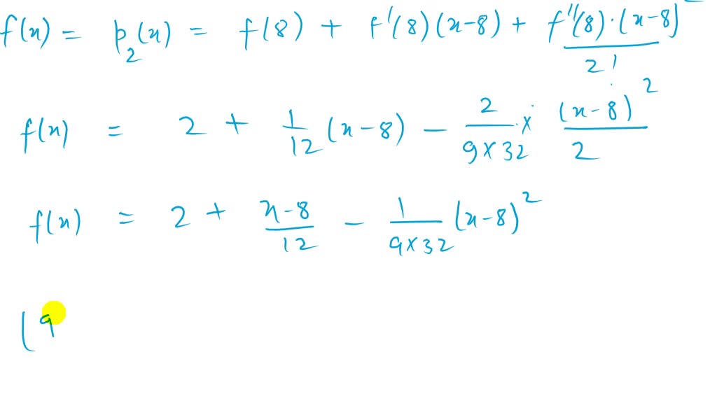 Given The Data A Calculate F28 Using Newtons Interpolating Polynomials Order 1 Through 3 