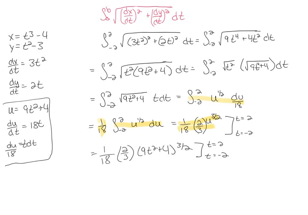 SOLVED:(a) plot the curve defined by the parametric equations and (b) estimate the arc length of ...