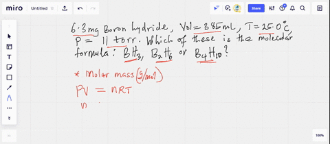 SOLVED: Boron forms a variety of unusual compounds with hydrogen. A ...