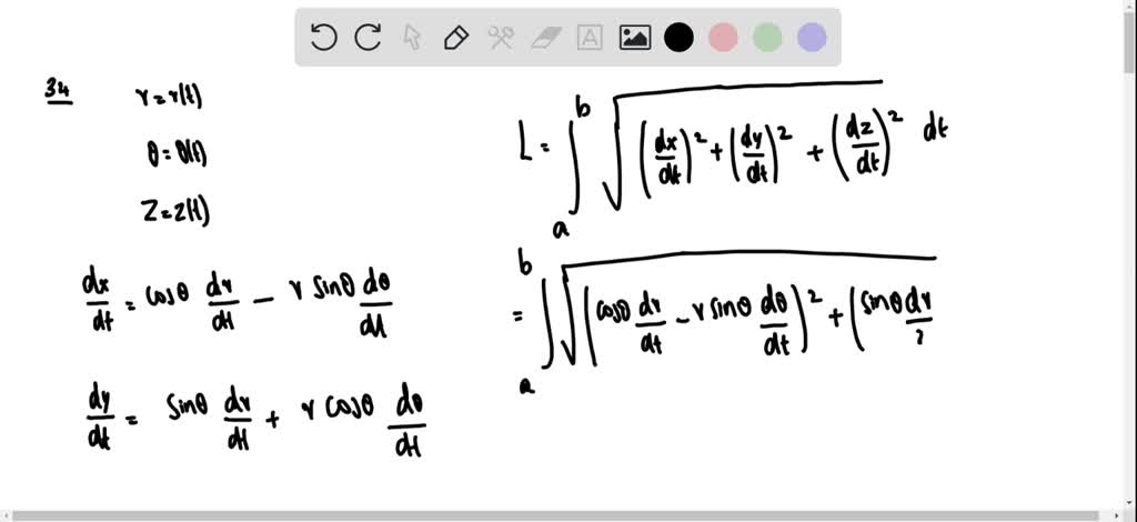 SOLVED:Show that in cylindrical coordinates a curve given by the ...