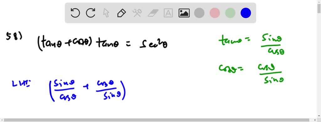 SOLVED:Verify the identity by transforming the lefthand side into the ... SOLVED:Verify the identity by transforming the lefthand side into the ...