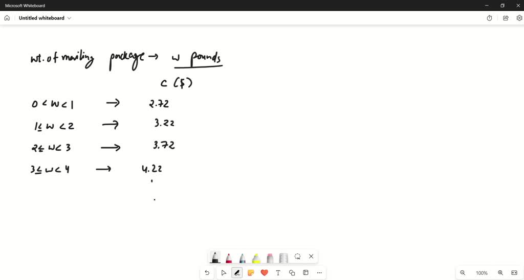 SOLVED:For a Federal Express letter weighing at most one pound sent to ...