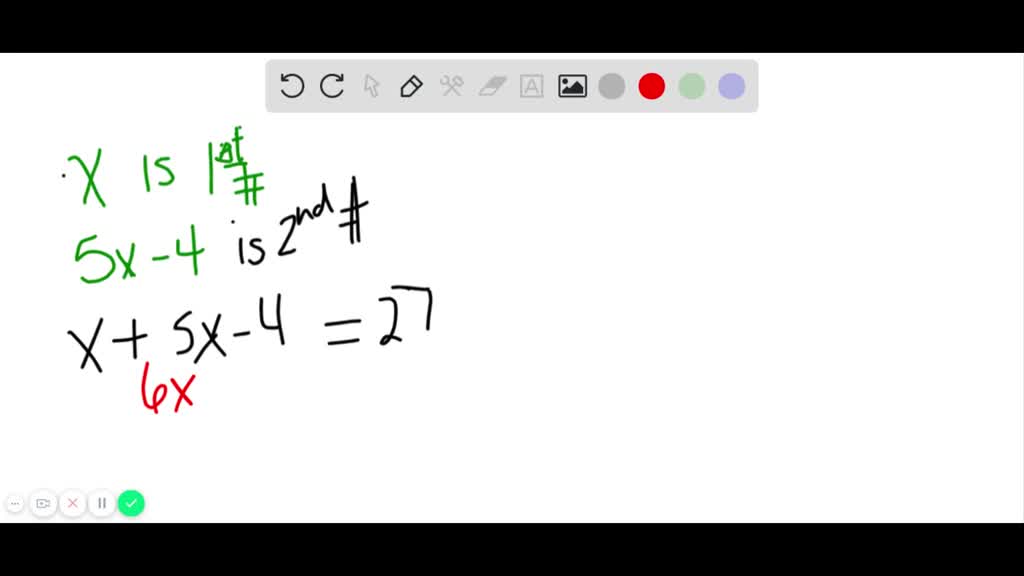 SOLVED:If a number is added to 4 less than 5 times itself, the result ...