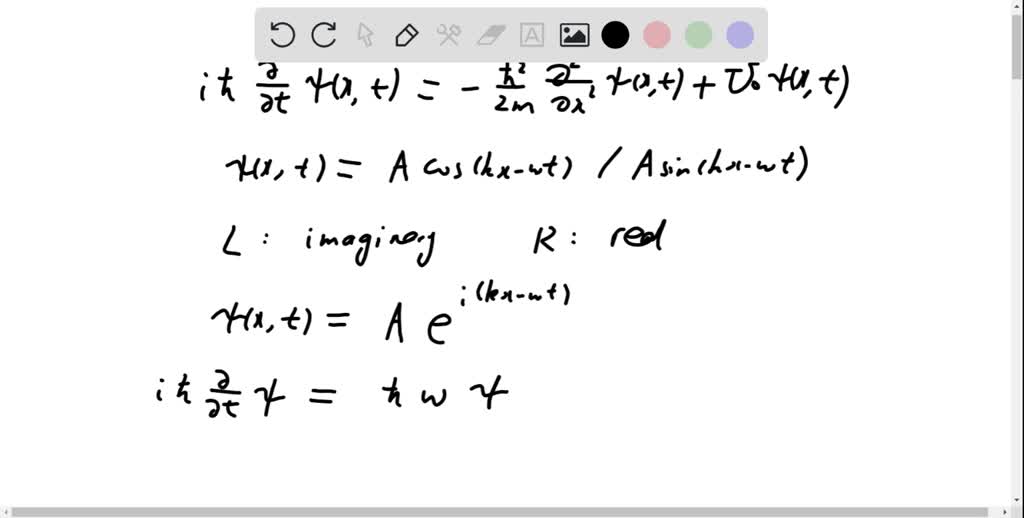 SOLVED:(III) (a) Show that Ψ(x, t)=A e^i(k x-ωt) is a solution to the ...
