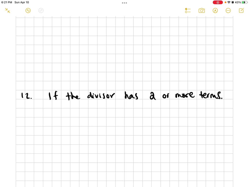 SOLVED When Dividing A Polynomial By X a Instead Of Using Long