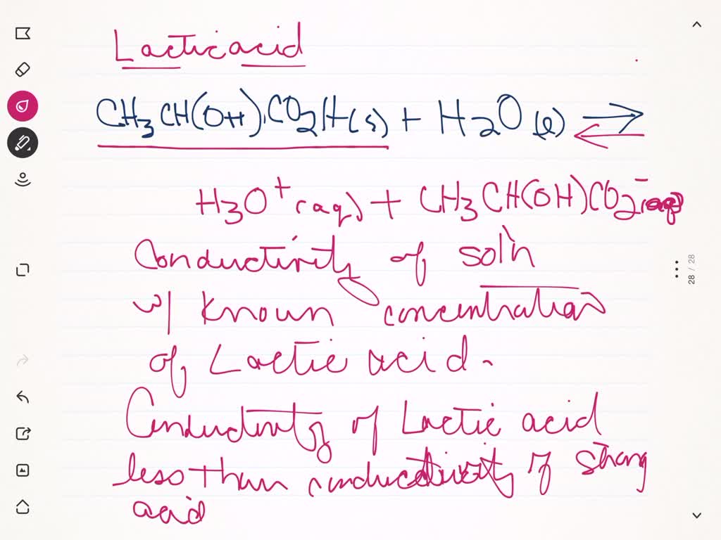 Lactate ion (C3 H5 O3 ^-)is a weak base often used in intravenous ...