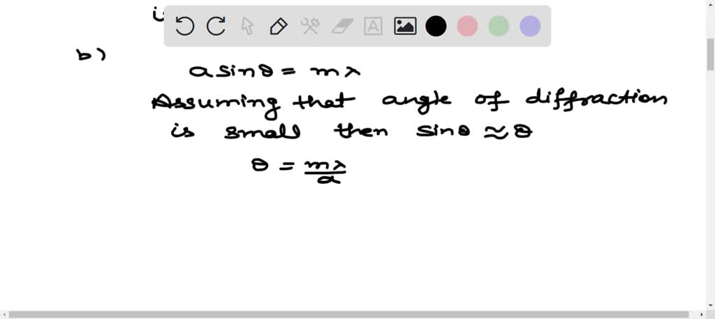 SOLVED:A plane wave of wavelength 420 nm is incident on a slit with a ...
