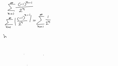 SOLVED:Determine whether the series is absolutely convergent ...