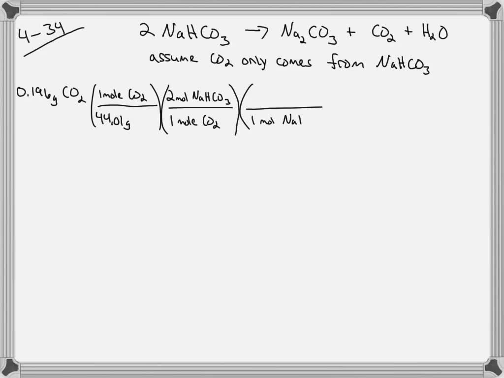SOLVED:At higher temperatures NaHCO3 is converted quantitatively to Na2 CO3 2 NaHCO3(s) Na2 CO3 ...