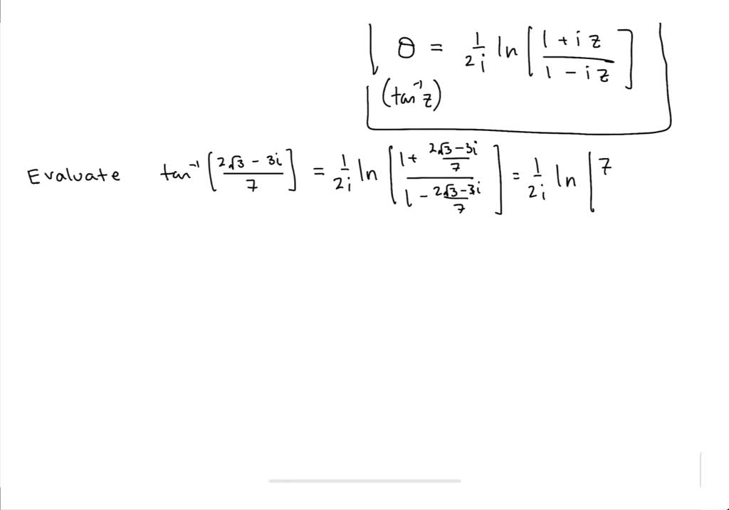 SOLVED The Principal Value Of The Logarithmic Function Of A Complex