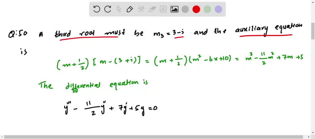 SOLVED:Find a homogeneous linear differential equation with constant ...