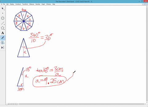 SOLVED:Draw a regular decagon with side length 6 cm Divide the decagon ...