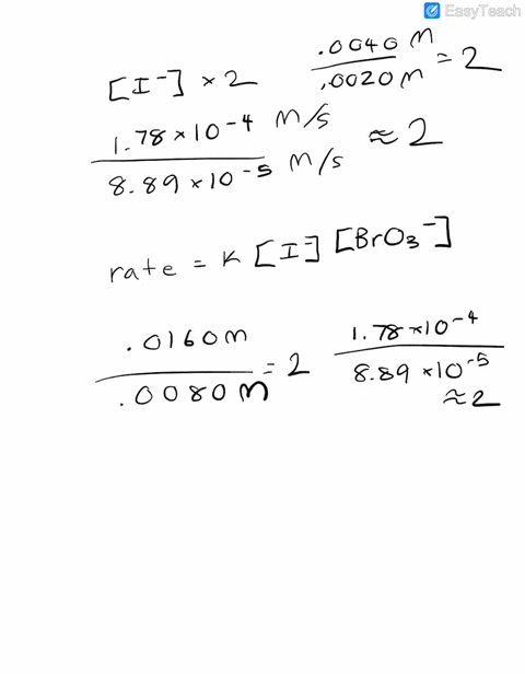 SOLVED:The equation for the reaction between iodide and bromate ions in ...