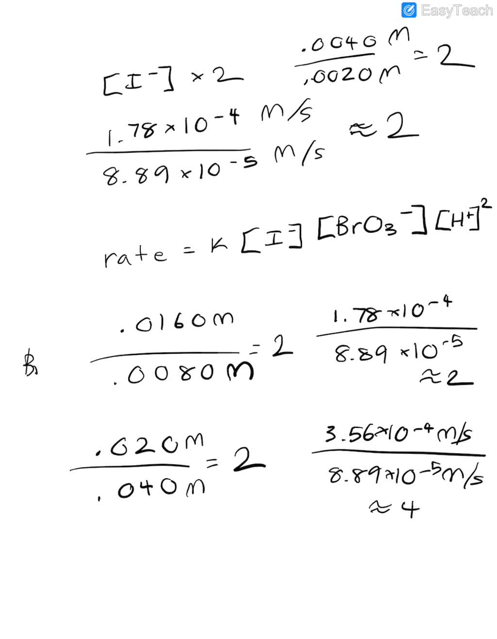 SOLVED The Equation For The Reaction Between Iodide And Bromate Ions In SOLVED The Equation For The Reaction Between Iodide And Bromate Ions In