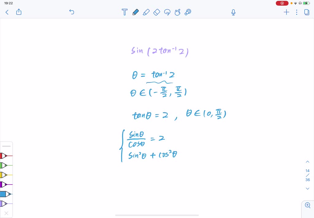 SOLVED cos 2 Tan 1 1 