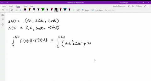 SOLVED:Let C be the helix given parametrically as C^→(t)=cos tî + sint ...