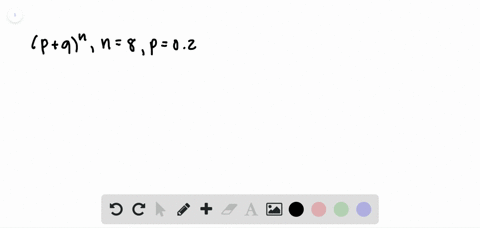 SOLVED:Use the binomial expansion of (p+q)^n to calculate and graph each binomial distribution ...