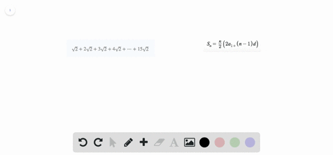 SOLVED:In 3-8, find the sum of each series using the formula for the partial sum of an ...