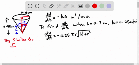 SOLVED:The conical watering pail in Figure 18 has a grid of holes ...