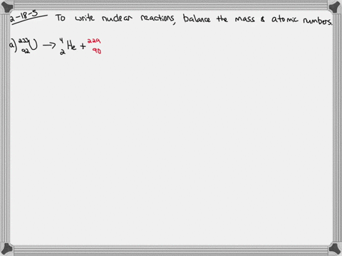 SOLVED:Write the balanced equations for the following nuclear reactions ...