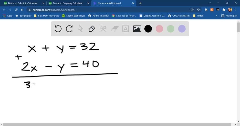 The sum of two positive integers is 32 . When the smaller integer is ...